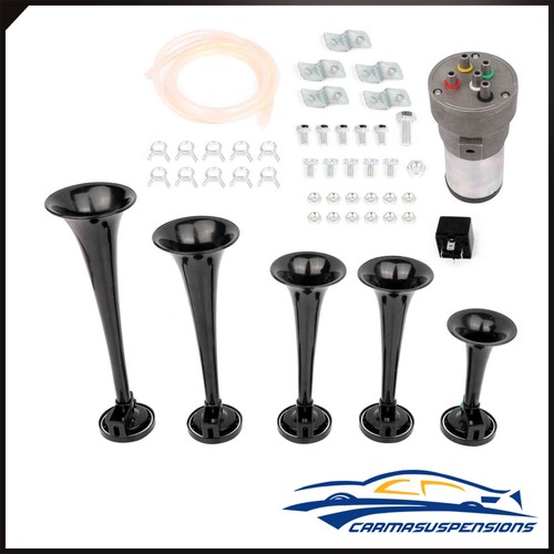 5 Trumpet 12V For Car Truck Musical Dixie Sound Air Horn Kit for Car ...