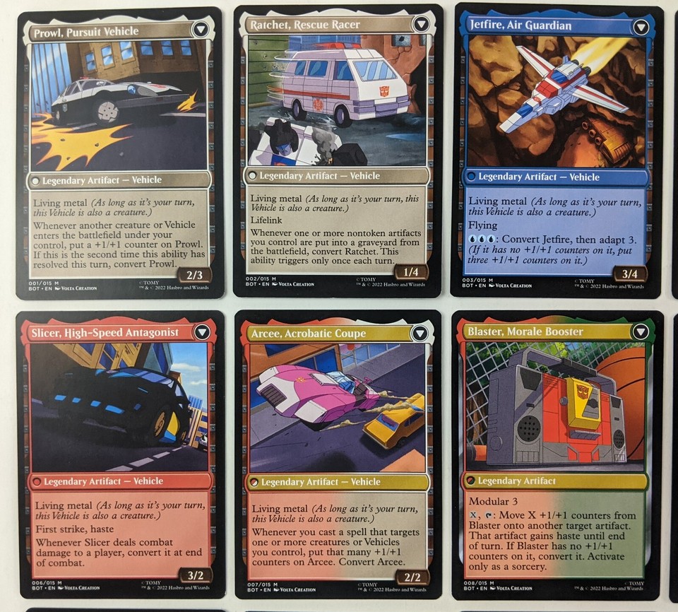 Transformers MTG Complete Set 17 Card Magic the Gathering BOT Universes ...