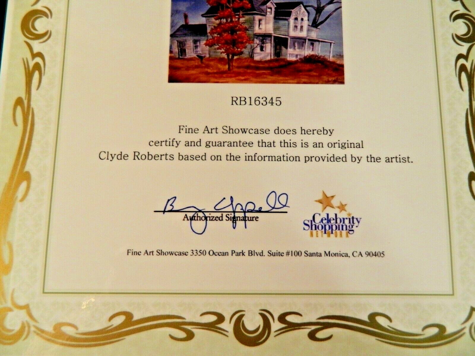 Original Clyde Roberts Framed Signed Watercolor Picture Titled ...