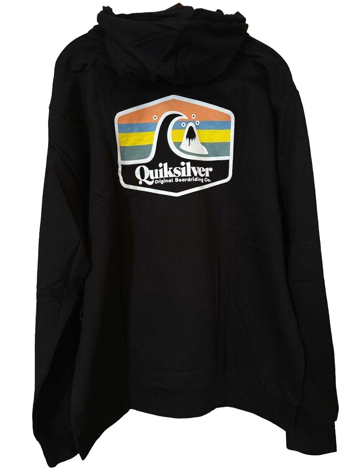 Quicksilver Townhall Pullover Hoodie Black L XL Beach Surf Sweatshirt ...