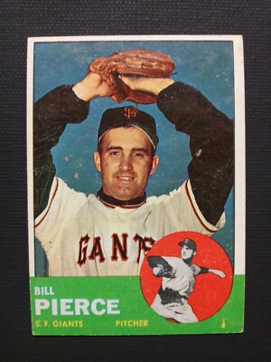 1963 Topps Bill Pierce San Francisco Giants #50💥🎇⚾ VG/VG+ | eBay