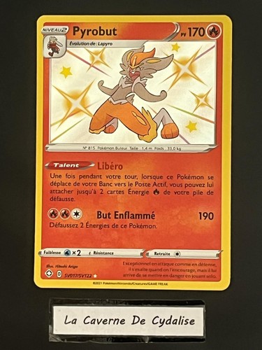 Carte Pokemon - Destinées Radieuses - EB4.5 - Pyrobut SV017/SV122 Shiny ...