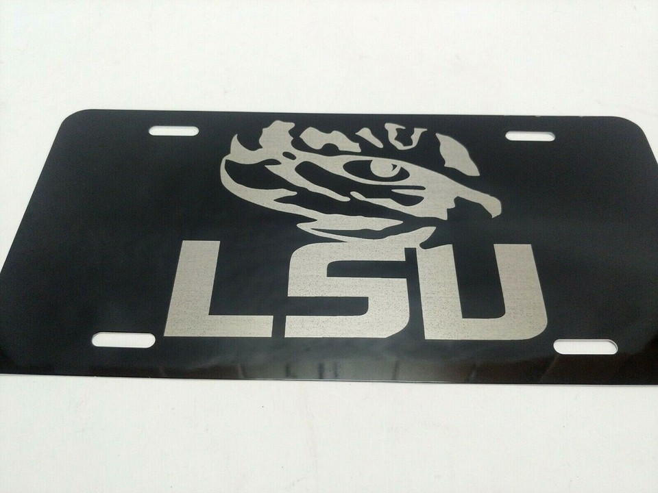LSU Tigers Aluminum License Plate Laser Etched Car Front Tag Man Cave ...