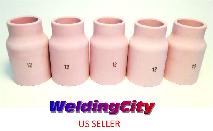 WeldingCity 5-pk Large Gas Lens Ceramic Cup 53N87 #12 TIG Welding Torch ...
