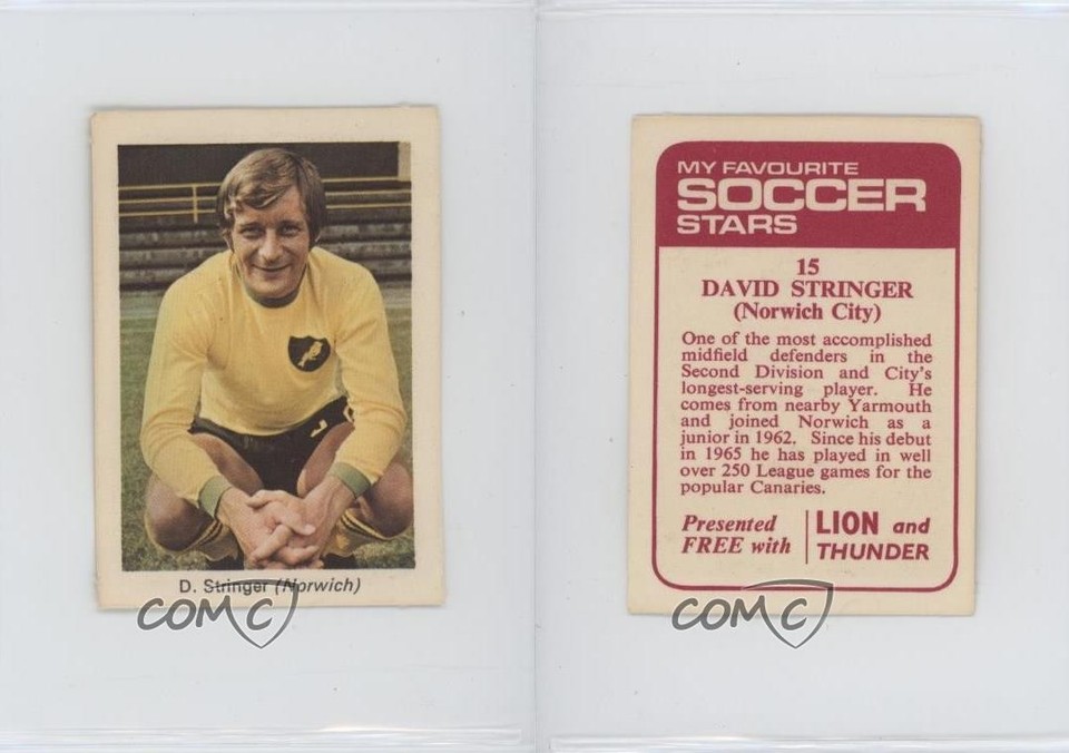 1971-72 My Favourite Soccer Stars Lion and Thunder Dave Stringer David #15 0uf1 | eBay