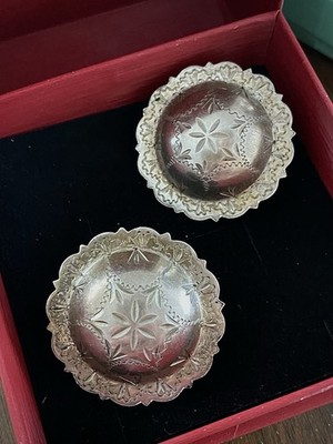 Vintage Large solid Sterling Silver Loop back Conchos Headstall Spurs ...