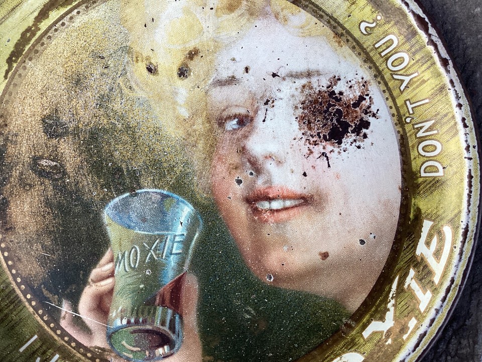Vintage original “Moxie Soda” Tip tray 6" diameter | eBay
