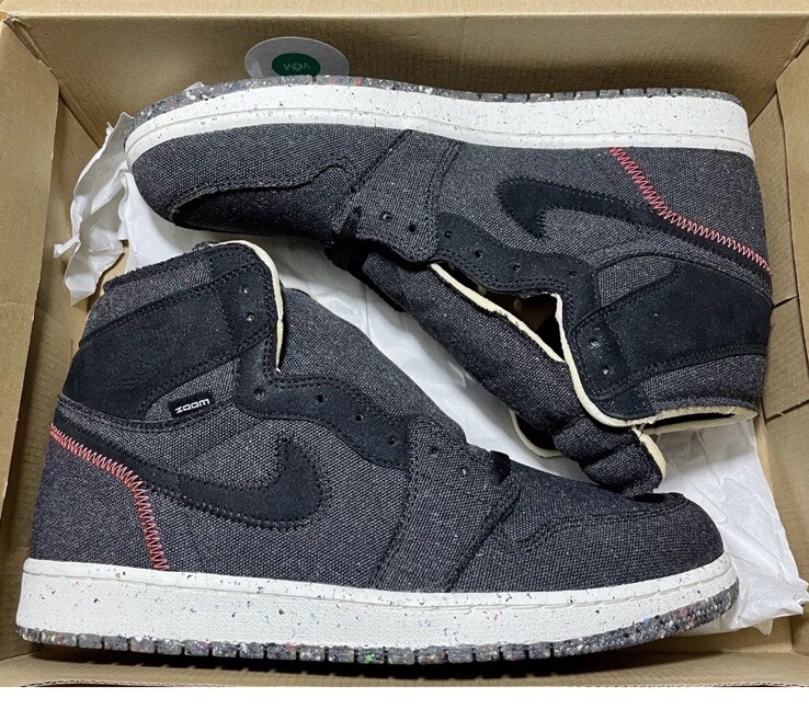 Nike Air Jordan 1 Retro High Zoom Strobel Crater Size 11 CW2414-001 3 4 ...