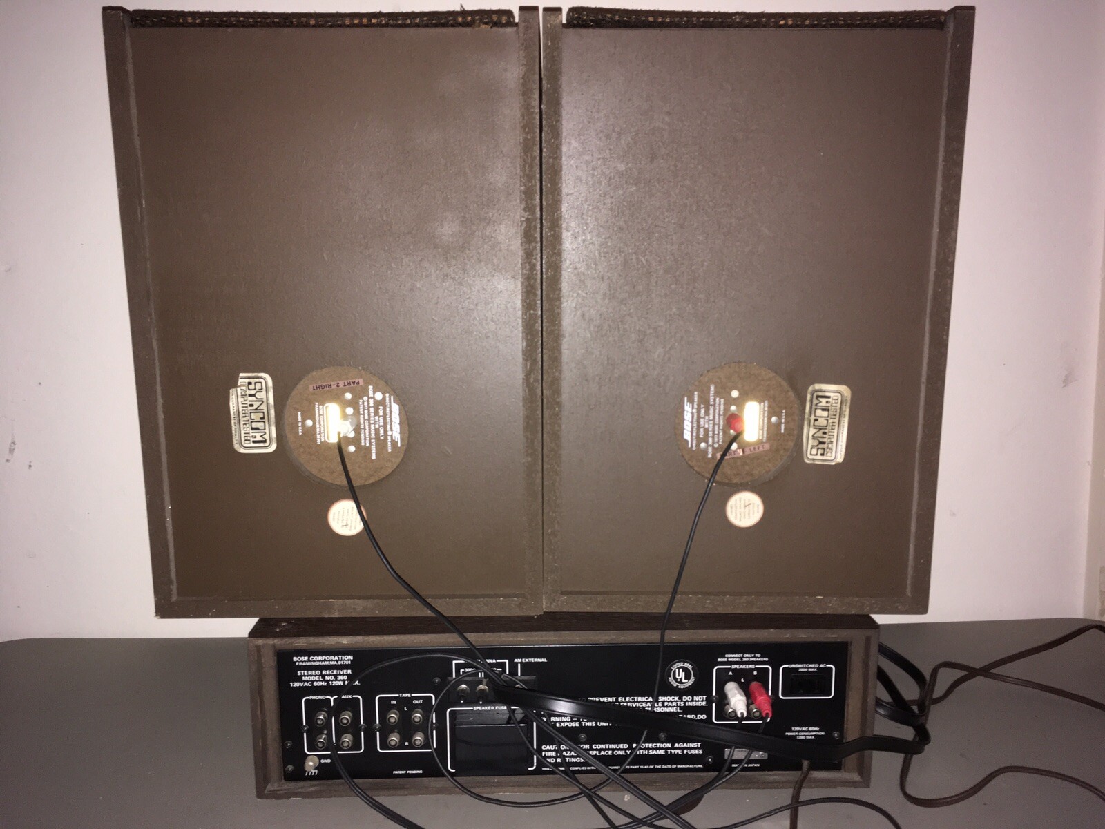 Vintage 1977 Bose Model 360 Receiver AND Matching 300 Series Speakers ...