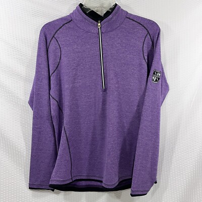 FootJoy FJ 1/4 Zip Womens Medium Pullover Purple Lightweight Golf ...
