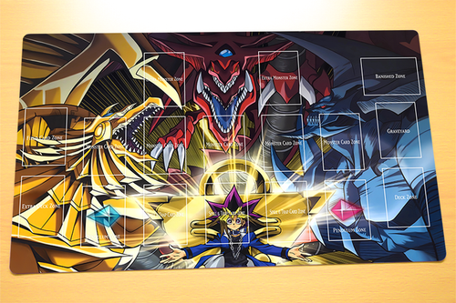 No.1421 Yugioh TCG Egyptian God Three Legendary Gods Custom Playmat YGO ...