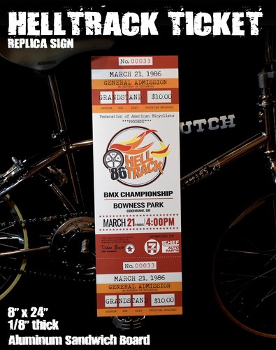 Rad Movie Helltrack Ticket 8"x24" sign Cru Jones | eBay
