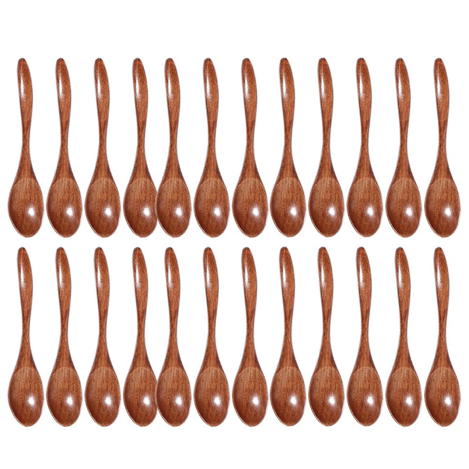12/24/36/48Pcs Small Wooden Spoons 5.78" Honey Spoons for Tea Smooth ...