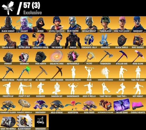 FN ACCOUNT + 190 SKINS + BLACK KNIGHT + GALAXY + IKONIK - DESCRIPTION ...