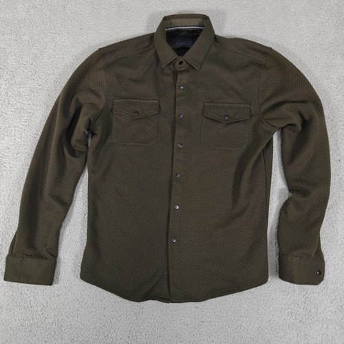 Nomad Shacket Mens Small Olive Green Quilted Snap Button Shirt Jacket ...