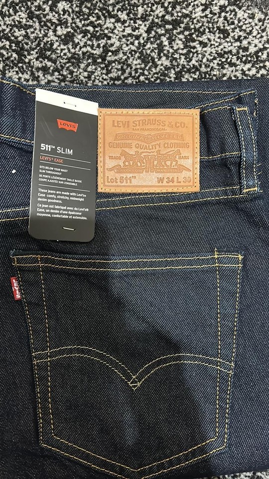 Levi's® 511 Original Regular Slim Fit Leg Mens Jeans | eBay UK