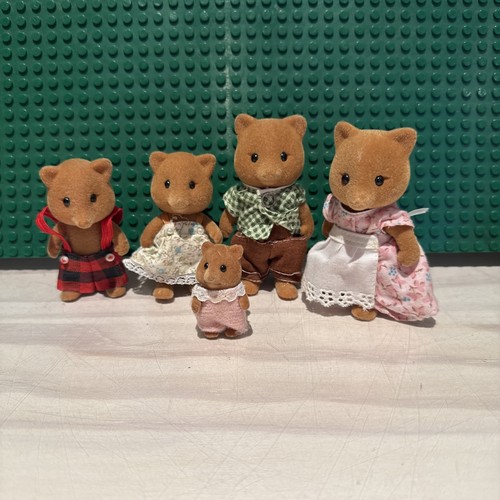 Calico Critters Slydale Fox Family Dad, Mom, Brother,Sister,And Baby ...