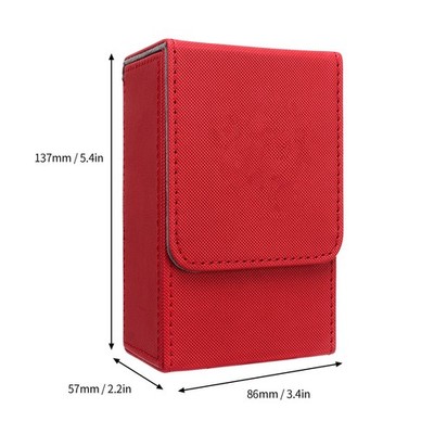 Red Tarot Storage Box With Sun Moon Design Large Size PU Leather Tarot ...