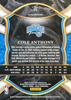 Cole Anthony 2020-21 Panini Select #75 Blue RC Orlando Magic | eBay