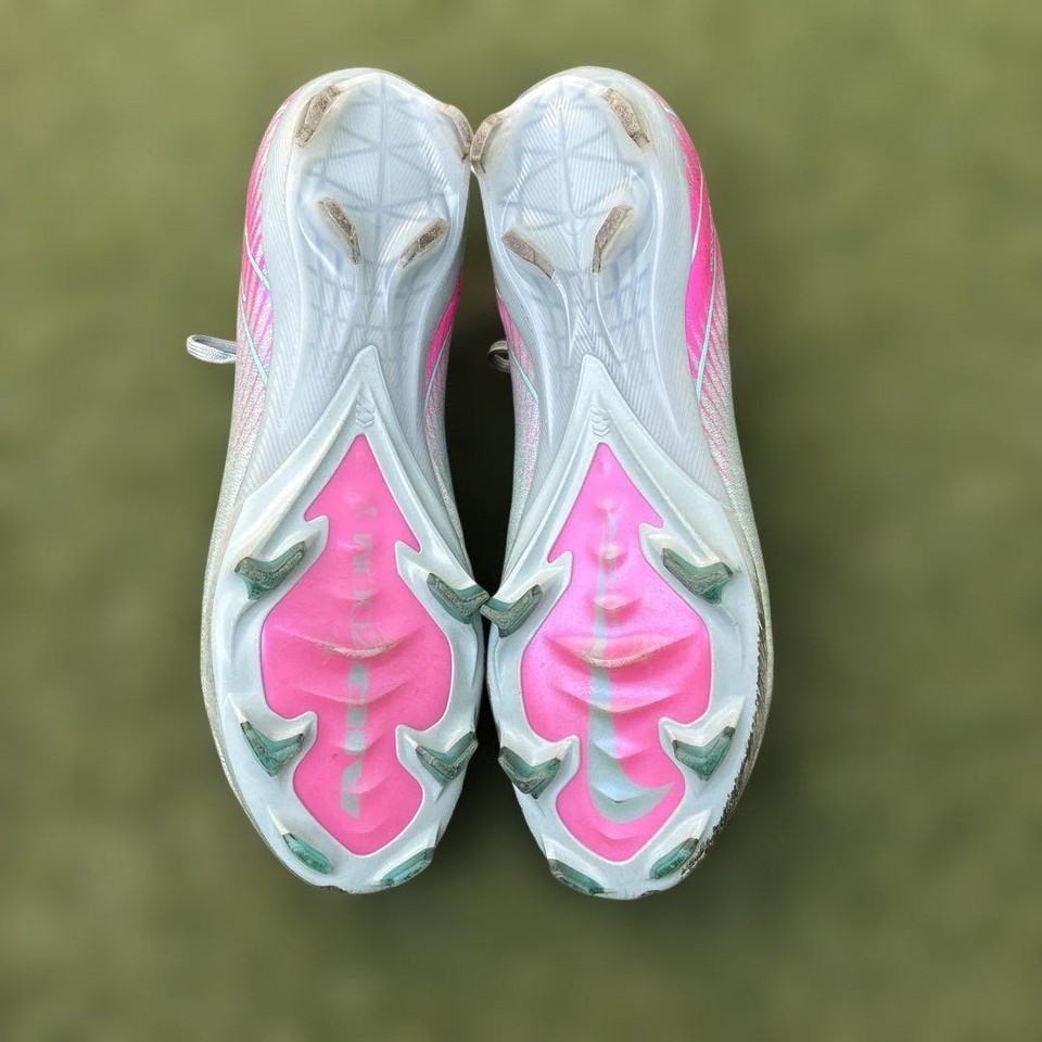 Nike Men’s Gray Pink High Cut Soccer Cleats FG Sole, Size 8.5 US, Used ...