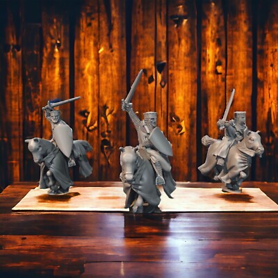 Knights with Swords Charging 28mm Medieval Wargames & Display ...