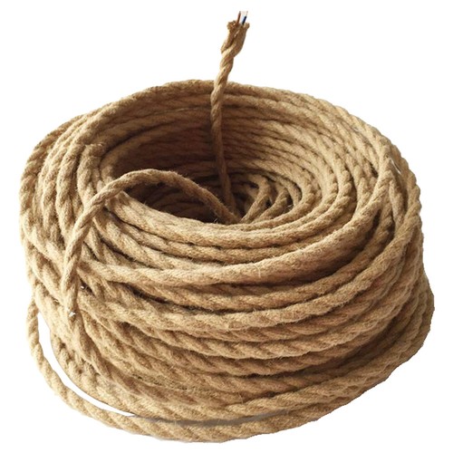 2-Core Rope Cable Wire Textile Hemp Electric Wires Twisted Braided Line ...