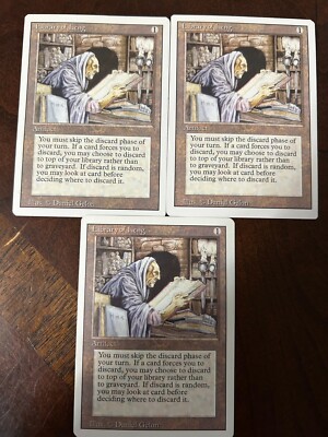 MTG Library of Leng x 3 3rd Edition (Revised) - NM English Magic the ...