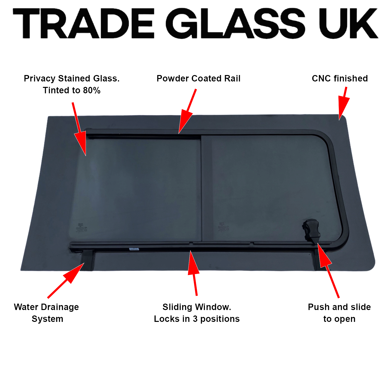 VW T5 Transporter Passenger Side SLIDING Tinted Window, Vw T5 Side ...