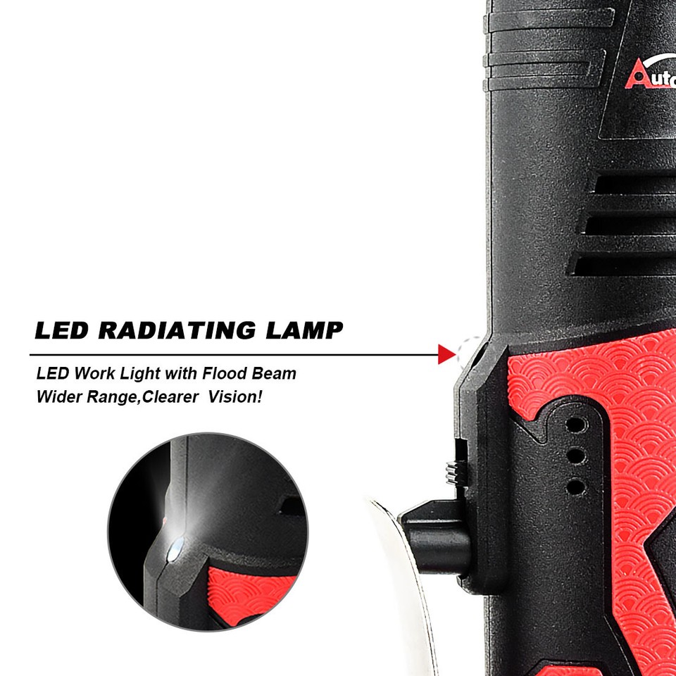 3/8" Electric Cordless Ratchet Right Angle Wrench Impact Power Tool + 2 ...