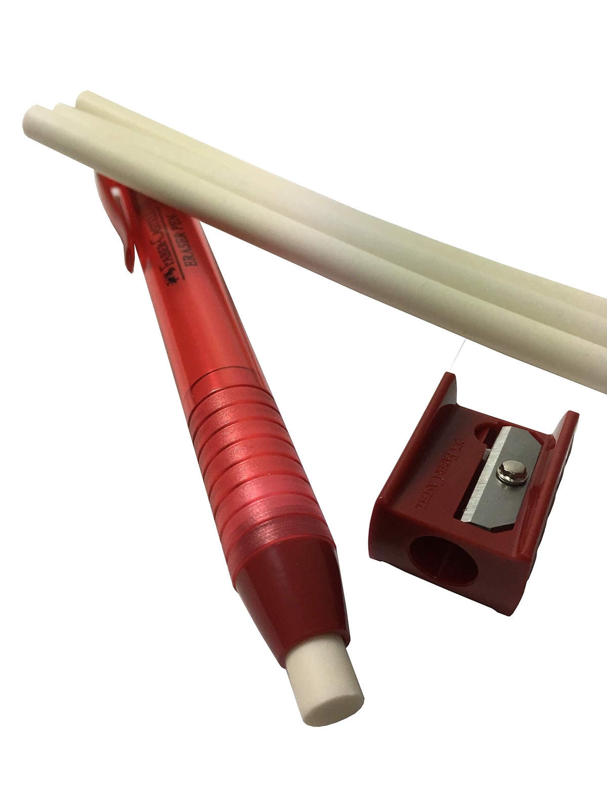 Faber-Castell Pen Mechanical Stick Retractable Eraser Set with 2 Extra ...