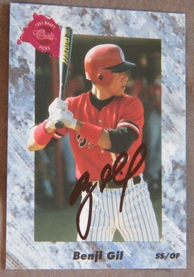 Texas Rangers Benji Gil Signed 1992 Classic Draft Picks Auto Card | eBay