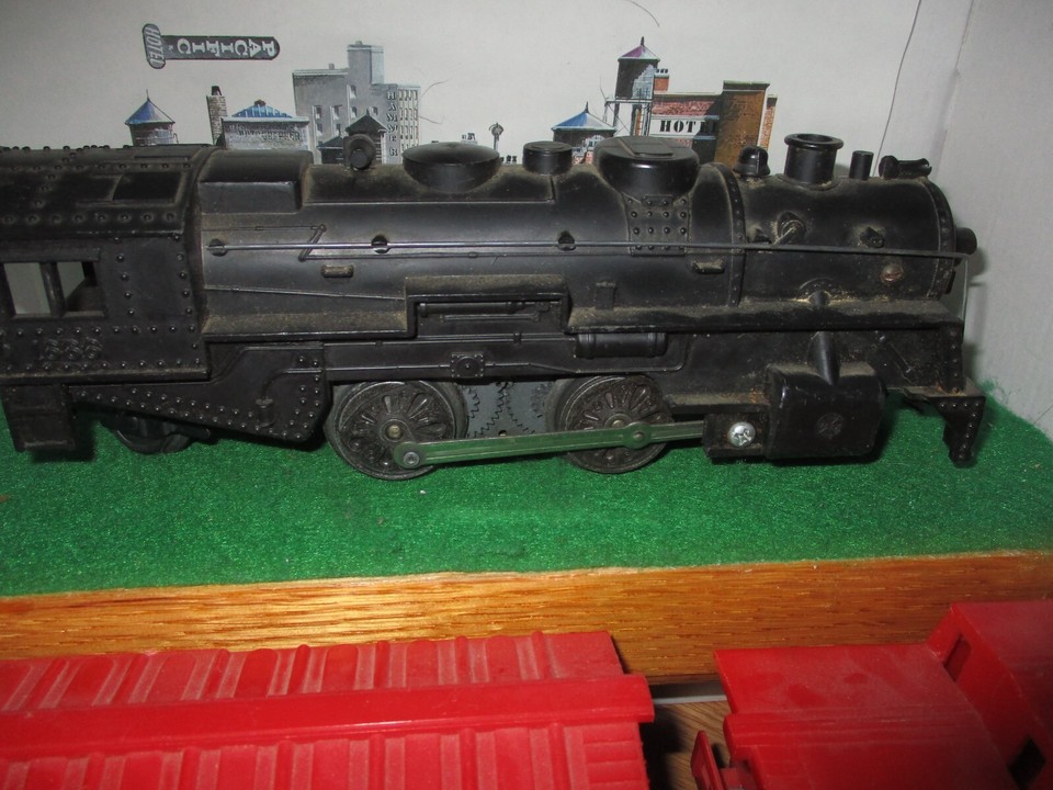 Vintage Marx O Gauge Plastic 1666 Locomotive w/Tender & 3 Cars~Engine ...