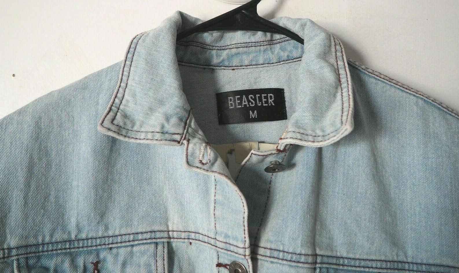 Beaster Gradient Denim Jacket Ghost Face Spring 2019 Blue Purple Unisex ...