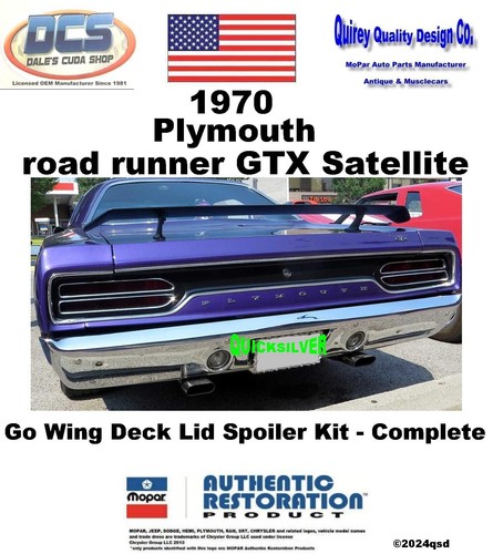 1970 Plymouth GTX road runner Go Wing Spoiler Complete Kit MoPar USA | eBay
