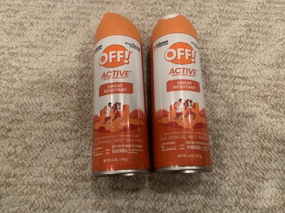 LOT OF 2 Johnson OFF! Active Insect Repellent Sweat Resistant Spray - 6 ...
