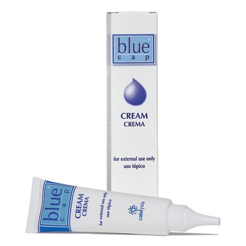 Blue cap creme against psoriasis dermatitis eczema hydrates skin face ...