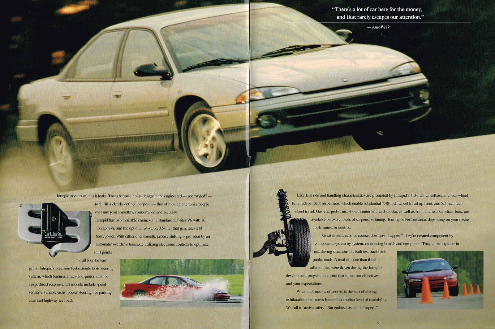 1995 Dodge INTREPID Brochure / Catalog with Color Chart: ES | eBay