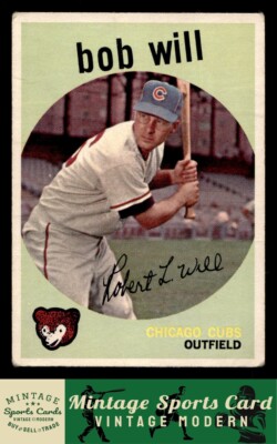 1959 Topps - Bob Will - Rookie RC #388 Chicago Cubs | eBay