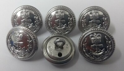 RN Naval Officers Flag Silver Mess Dress Buttons RN 19.1mm 30L ASBT45 ...