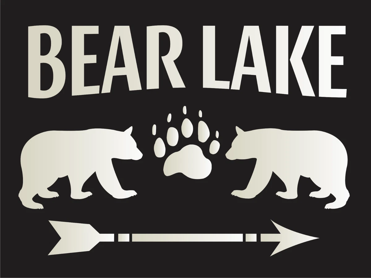 Grizzly Bear Paw Print Stencil