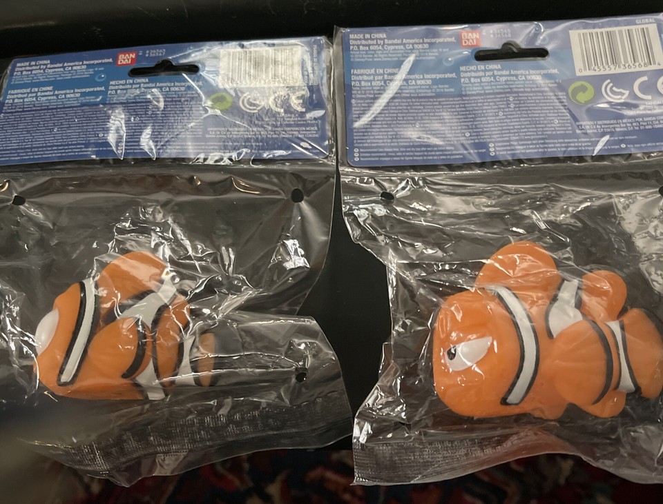 2 Disney Pixar Bandai Finding Nemo Dory Bath Squirters, Nemo & Marlin ...