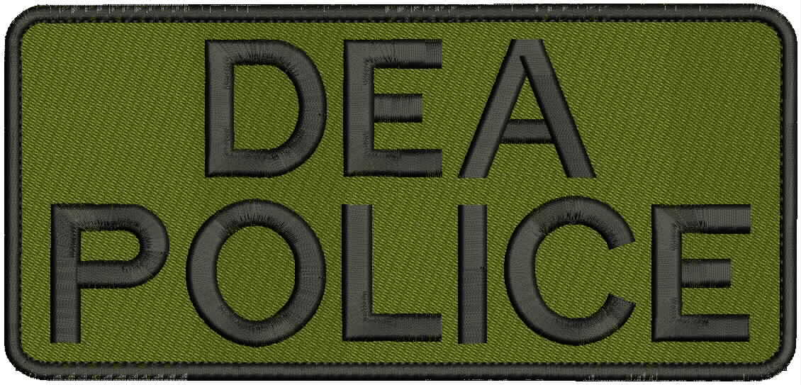 DEA police Embroidery patches 4 X 9 hook black letters | eBay