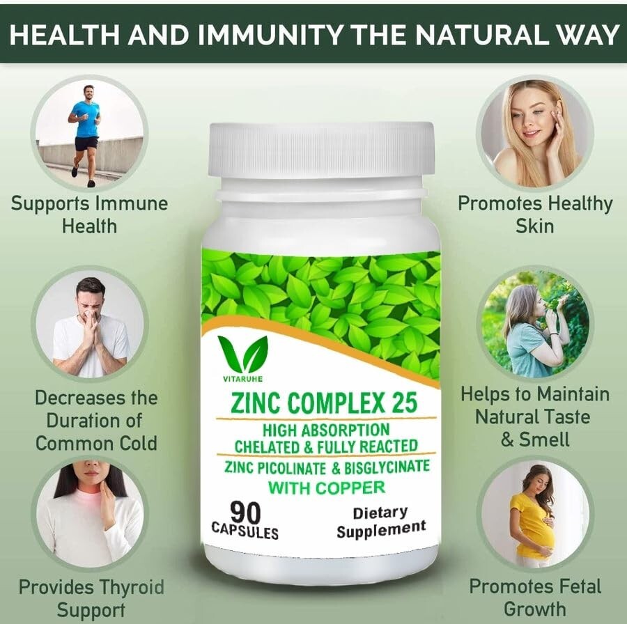 Zinc Picolinate & Bisglycinate Complex with Copper, Zinc for Immune ...