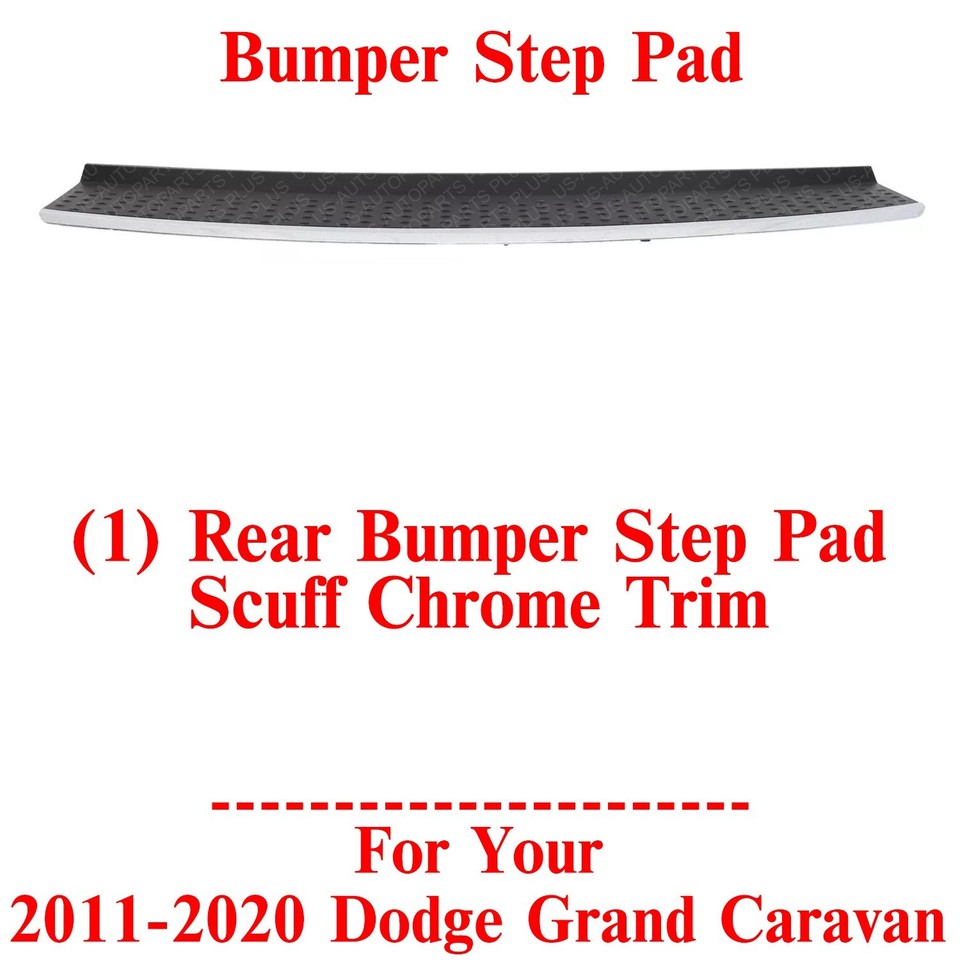 Rear Bumper Step Pad Scuff with Chrome Trim For 2011-2020 Dodge Grand ...
