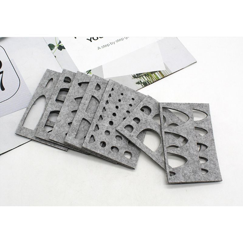 8pcs Wool Felt Mold Needle Felting DIY Craft Stencil Applique ...