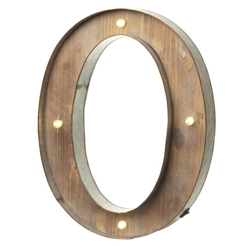 Large LED Light Up Letter Rustic Vintage Shabby Carnival Wood Metal ...