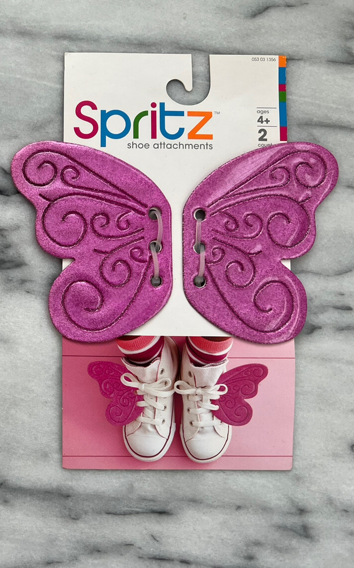 Spritz Shoe Attachments Accessories Sparkly Pink Butterfly Wings ...