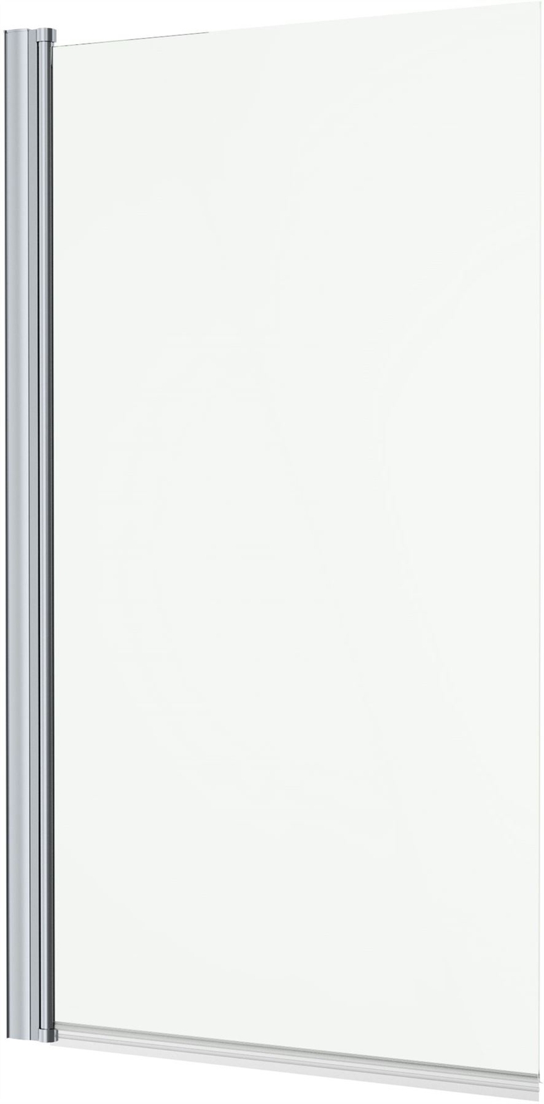 Bathroom Over Bath Shower Screen Square Chrome Frame 800mm Reversible ...