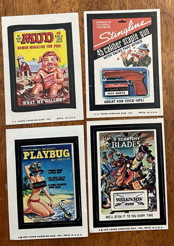 Vintage Topps Wacky Packages 14th Series 11th 12th sticker lot 1975 Mud ...