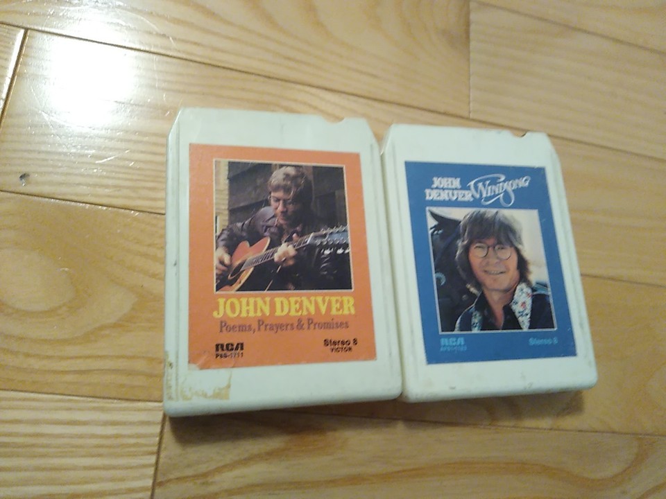 John Denver Lot of (5) 8 Track Tapes Greatest Vol. 2 Windsong Poems ...